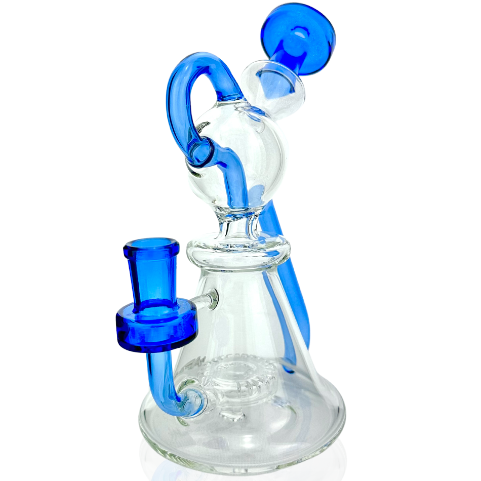 8" AFM Unicorn Glass Recycler Dab Rig
